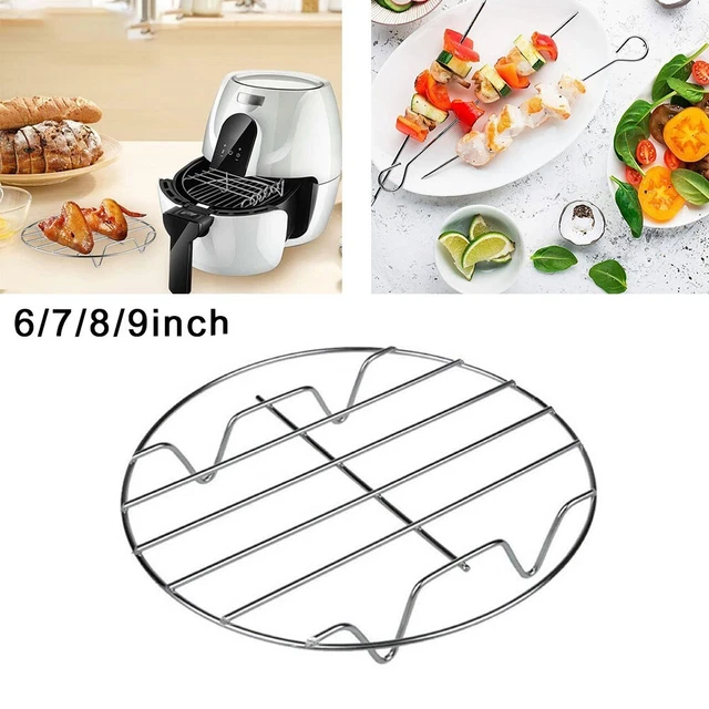RACK AIR FRYER Holder Home Oven Single Stainless Steel Steam 16cm - 23cm 1pc EUR 11,76 - PicClick FR