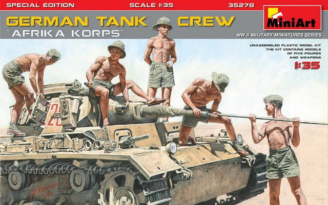 MINIART 1/35 GERMAN Tank Crew "Afrika Korps" [Special Edition] $18.50 - PicClick AU