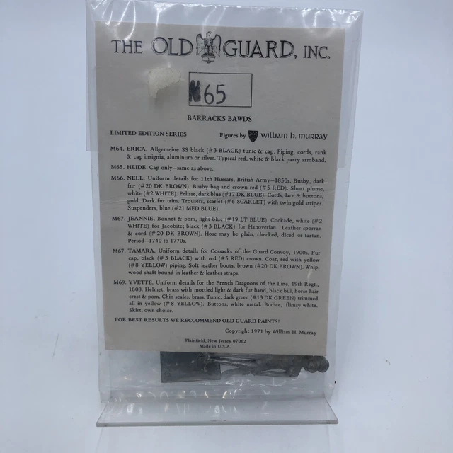 THE OLD GUARD Military Models N65 Barracks Bawd WWII German Metal ...