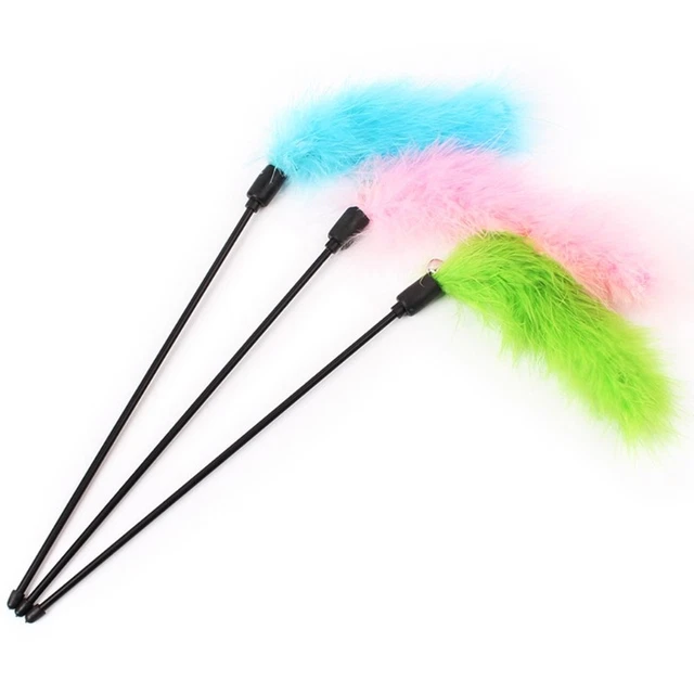 DANGLE BELL INTERACTIVE for Play Toys Cats Feather Wand Wire Teaser Kit ...