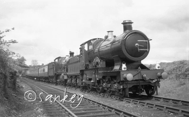 GWR 35MM Negative 3440 City of Truro piloting 4358 @ Crumlin 16-05-57 £ ...