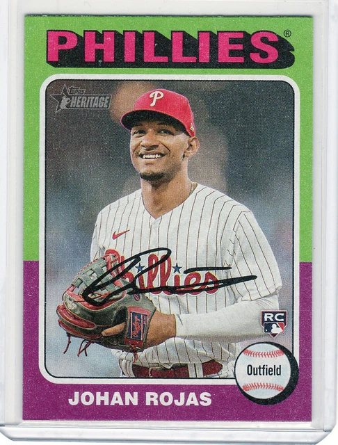2024 TOPPS HERITAGE JOHAN ROJAS flip stock SSP rookie RC #171 ...