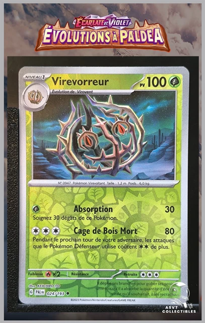 CARTE POKÉMON VIREVOREUR 024/193 Reverse PAL FR Evolutions à Paldea EV2 EUR 1,99 - PicClick FR