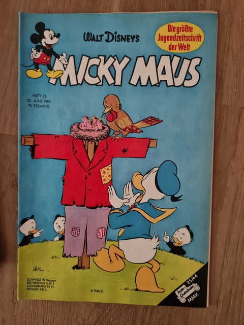 LIBRETTO TOPOLINO N.25 del 1964 (originale) con francobollo + figurine ...