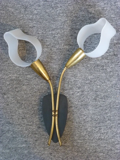 DOUBLE SCONCE 1950S TYPICAL 1950s ROCKABILLY PLASTIC REFLECTOR $240.70 ...