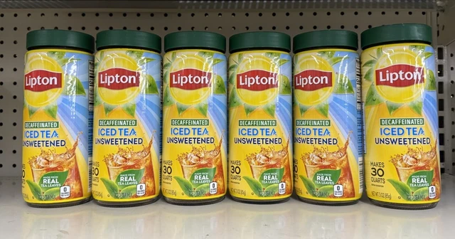 LIPTON BLACK ICED Tea Mix Decaffeinated Unsweetened 30 Qt Discontinued ...