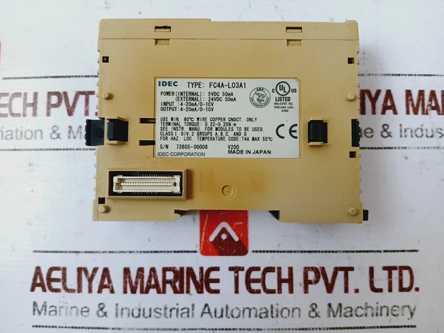 IDEC FC4A-L03A1 PLC Analog Input/output Module 4-20MA/0-10V $866.92 ...