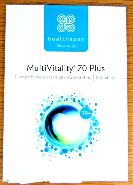 HEALTHSPAN MULTIVITALITY 70 Plus, *119 Tablets. Expiry 02/2025. For ...