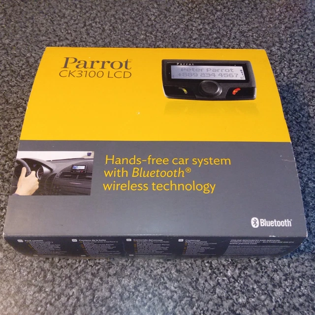 PARROT CK3100 BLUETOOTH HandsFree Car Kit - LCD Display Screen Boxed £ ...