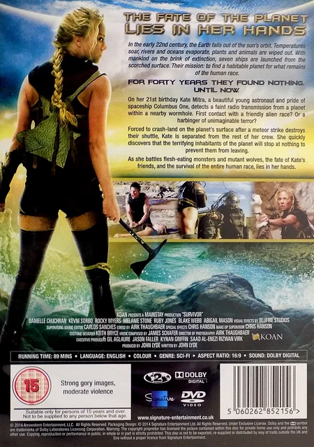 SURVIVOR DVD (2014) R2 Danielle C. Ryan, Kevin Sorbo, Rocky Myers, Ruby ...