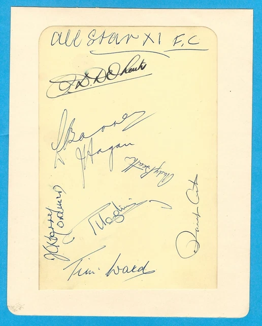FOOTBALL INTERNAT ALL Stars Team 1955? Rare Orig Autograph Page 8 X ...