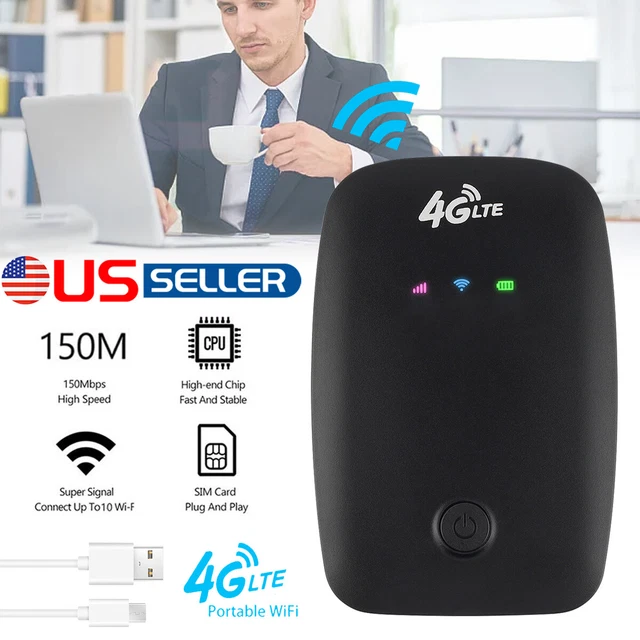 4G LTE MOBILE Broadband Wireless Router Hotspot Portable WiFi Modem SIM ...