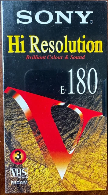 SONY VHS E180 PAL / Hi Resolution Blank Video Cassette BNIB £9.00 ...