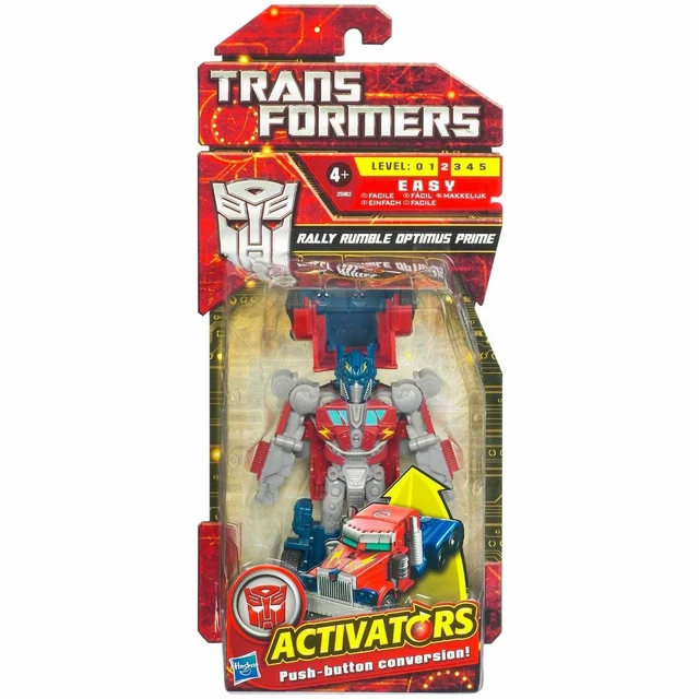 FIGURINE ARTICULÉE TRANSFORMERS Activators Rally Rumble Optimus Prime ...
