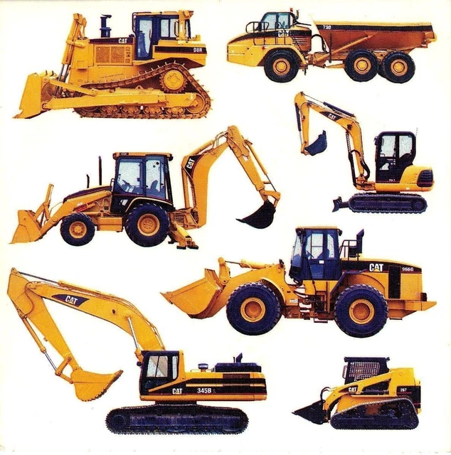 ~ CATERPILLAR CAT Mining Construction Loader Bull Dozer StickyPix ...