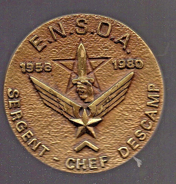 MEDAILLE ENSOA MILITAIRE école nationale officier active SERGENT CHEF ...