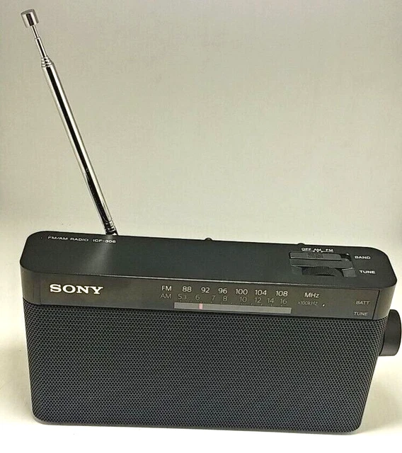 SONY ICF-306 FM/AM Analog Tuning Portable RADIO Black $37.00 - PicClick AU