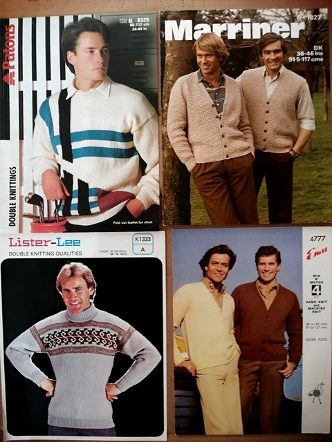 MAGLIONI EMU PATONS Marriner Lister DK 4x MODELLI DA MAGLIA Uomo ...