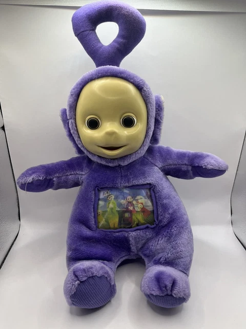 VINTAGE TELETUBBIES TINKY Winky Moving Screen Plush TOMY 1996 Purple ...