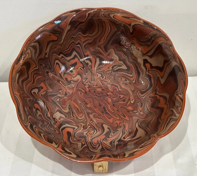 BRACKLAND POTTERY DAVID Alexander Large Retro Slipwear Bowl Studio ...