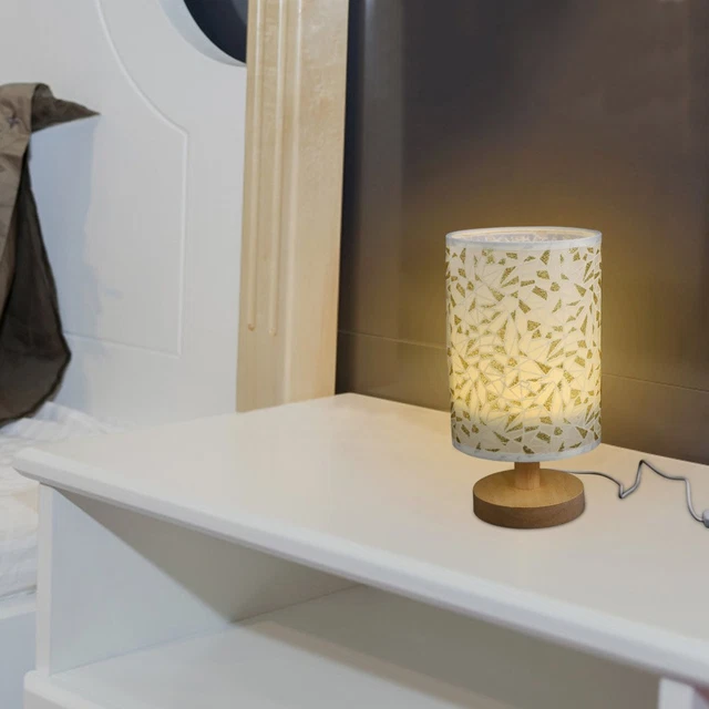BED SIDE LAMP for Table Bedside with Wood Base Bedroom Decoration £17. ...