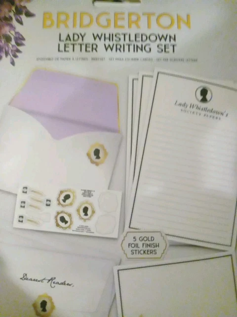 BRIDGERTON LADY WHISTLEDOWN Letter Writing Stationery Set Papers ...