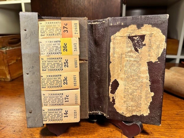 VINTAGE NSW OMNIBUS Bus Tram Conductors Drivers Ticket Book Pouch ...