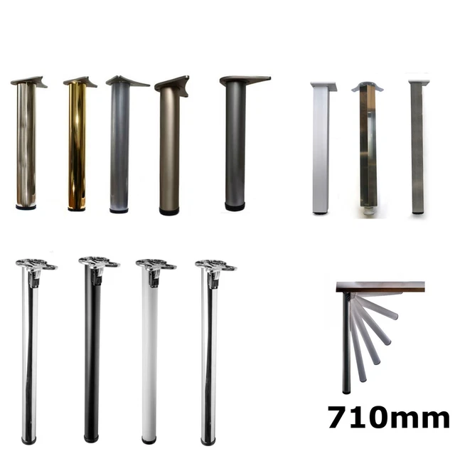 4X 710MM ADJUSTABLE Folding Kitchen Worktop/Desk/Breakfast Bar/Table ...