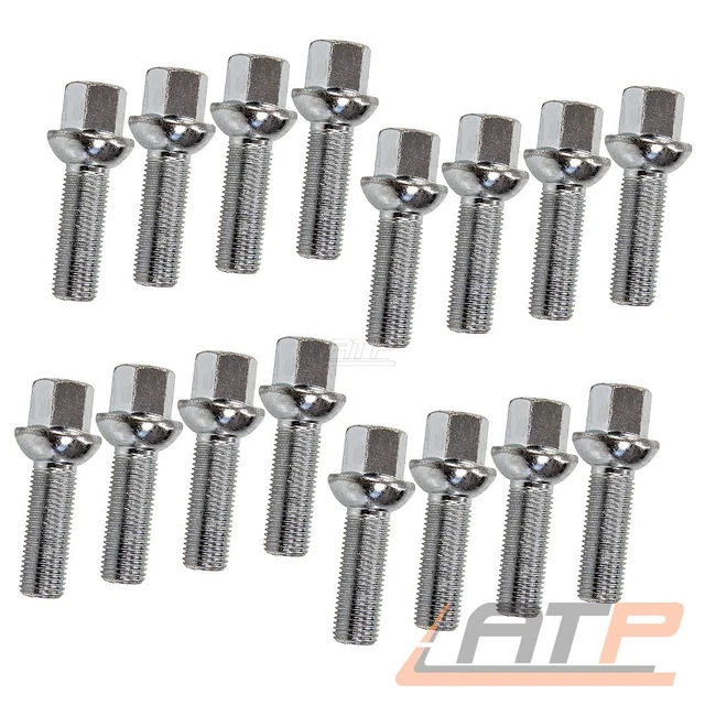 16X FEBI RADSCHRAUBEN KUGELSCHRAUBEN M12 x 1,5 x 20 mm DACROMET SW17 ...