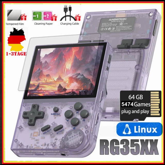 RG35XX HANDHELD MINI Retro Videospielkonsole Linux System 3,5Zoll IPS ...