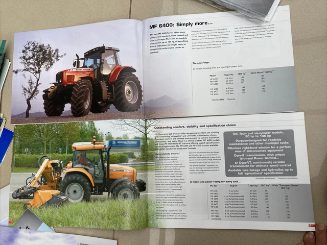 MASSEY FERGUSON TRACTOR Brochures MF7400 Tractor,MF6400 Huge Fold Out 2003/05 £12.99 - PicClick UK