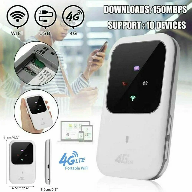 4G LTE PORTABLE Mobile Broadband Wireless Router Hotspot SIM Unlocked ...