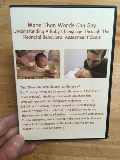 MORE THAN WORDS:NEONATAL Behavioral Assessment Scale(UK DVD)NBAS Baby ...