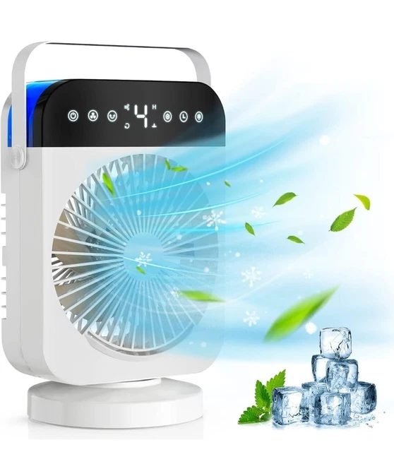 PORTABLE AIR COOLER Fan Evaporative Ice Cold Cooling Mini Conditioner ...