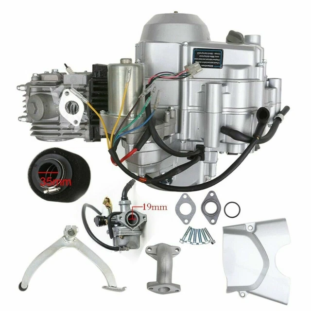 125CC 4 STROKE Semi Auto Engine Motor 3 Speed Reverse for ATV Go kart ...