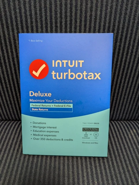 INTUIT TURBOTAX DELUXE 2023 Federal and State Returns $43.32 - PicClick CA INTUIT TURBOTAX DELUXE 2023 Federal and State Returns $43.32 - PicClick CA