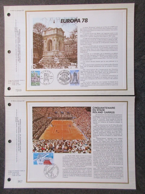 FRANCE 2 FEUILLETS CEF FDC 1er jour en bon état lot MN69 EUR 1,00 ...
