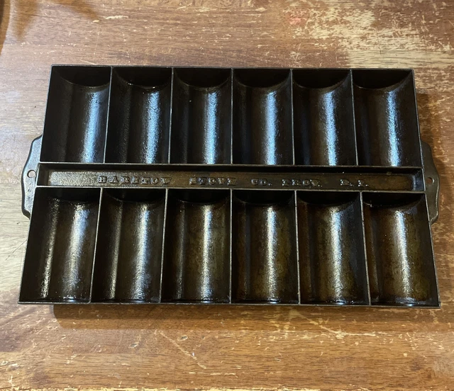 ANTIQUE CAST IRON Barstow Stove Company French Roll Pan £152.07 ...
