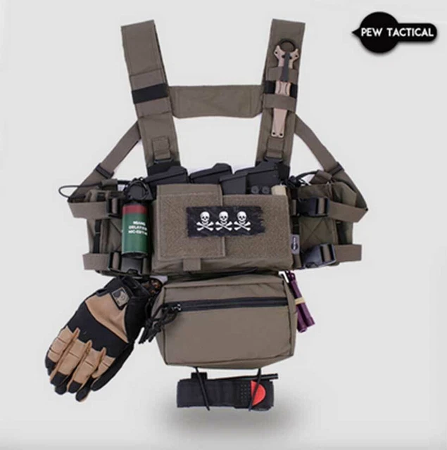 PEW TACTICAL MK3 Chest Rig System D3 500D Original Matte Cordura Fabric ...
