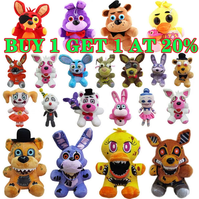 FNAF FIVE NIGHTS At Freddy's Plush Stuffed Toys 7" Bear Foxy Bonnie ...