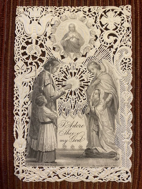ANTIQUE CATHOLIC PRAYER Card Religious Collectible Paris St Joseph ...