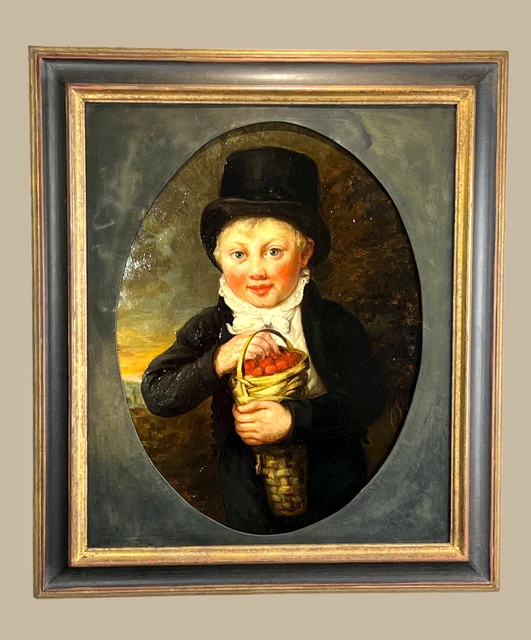 TABLEAU /HUILE SUR Toile Ovale / Peinture TABLEAU /HUILE SUR Toile Ovale / Peinture
