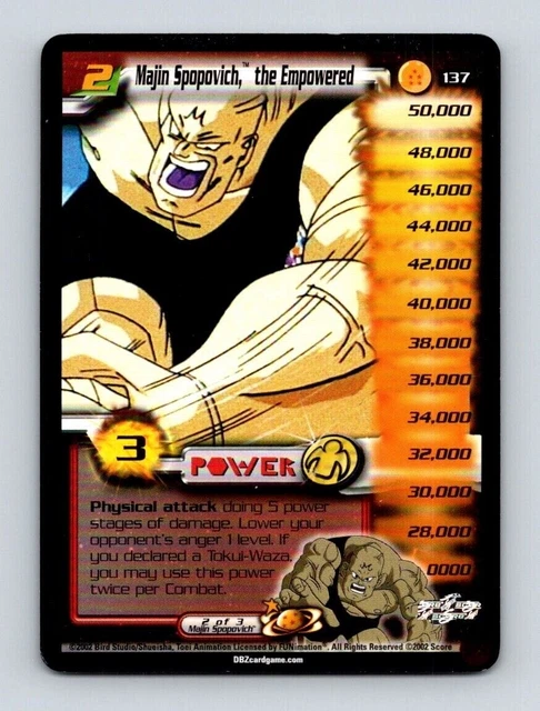 DRAGON BALL Z Majin Spopovich, the Empowered 137 Trading Card TCG EUR 2 ...