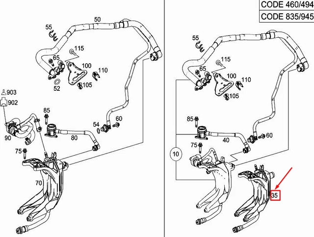 MERCEDES-BENZ CLA COUPE C117 Engine Oil Separator A1330105600 NEW ...