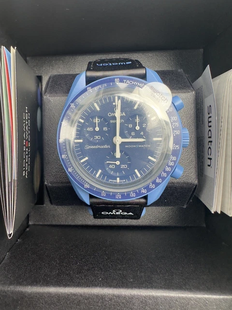 BRAND NEW OMEGA Swatch Moonswatch Mission To Neptune Bioceramic £600.00 ...