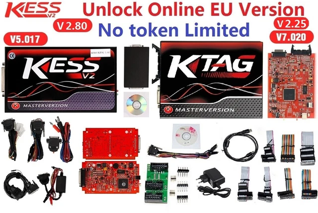 KESS V2.80 V5.017 EU Master + KTAG V2.25 V7.020 ECU programmatore auto camion EUR 307,55 ...