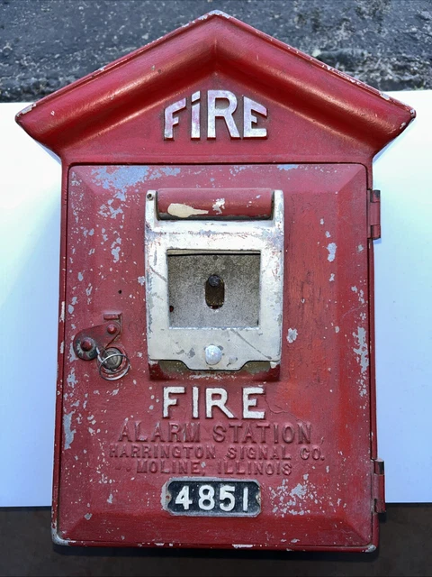 VINTAGE HARRINGTON SIGNAL Fire Alarm Box with Key $265.00 - PicClick