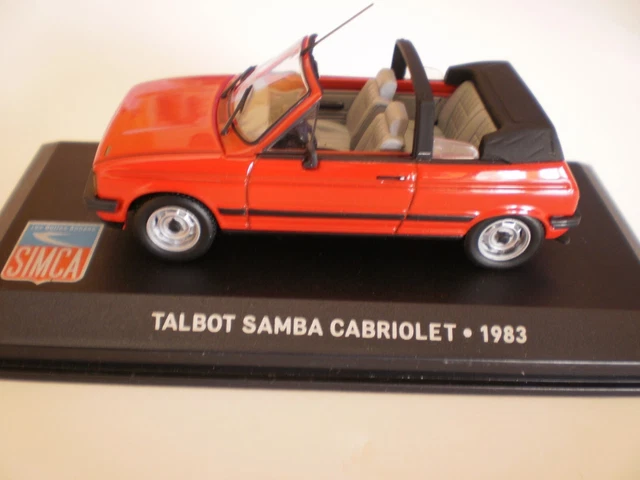 TALBOT SAMBA CABRIOLET 1983 COLLECTION SIMCA PAR ALTAYA AU 1/43# ...
