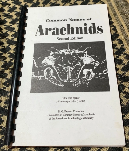 COMMON NAMES OF Arachnids American Tarantula Society FREE USA SHIPPNG £ ...