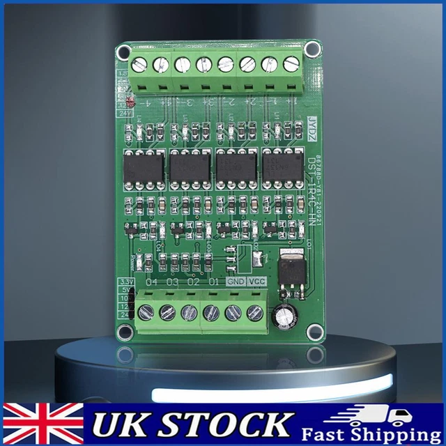 4-CHANNEL OPTOCOUPLER MODULE Portable 6N137 PLC Signal Converter Module ...